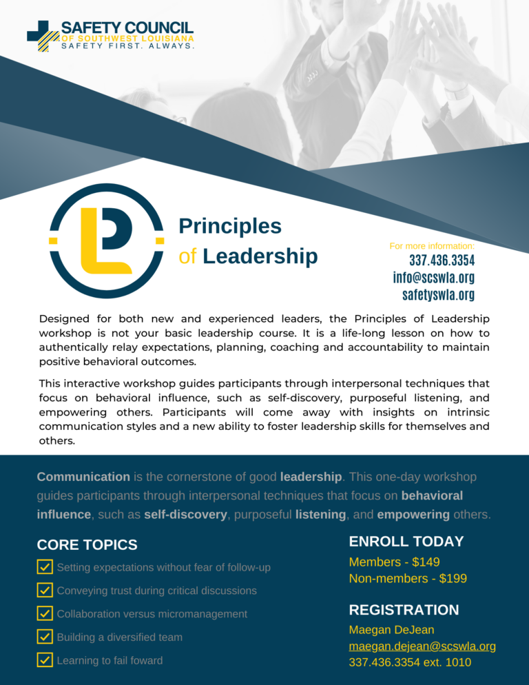 Principles of Leadership - Safety Council of SWLA